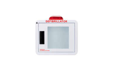 Premium compact defibrillator wall cabinet with rounded corners, window ...