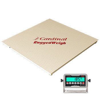 Floor Scale, Electronic, 3' x 3', 5,000 Lb Capacity, Mild Steel, 185 ...