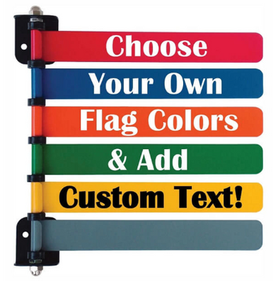 6 FLAG SYSTEM 8" CUSTOM PRINT TWO SIDE - Scot-Med LLC.