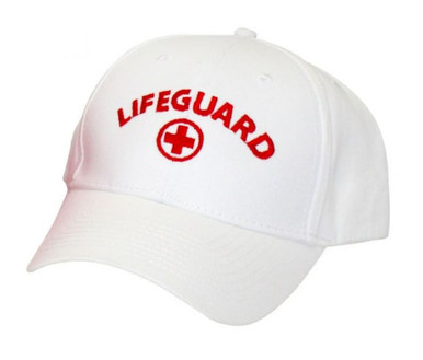 Lifeguard Cap, Low Profile with White Embroidered Logo, White - Scot ...
