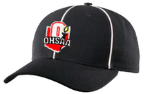 Ohio OHSAA Black Adjustable Football Referee Cap