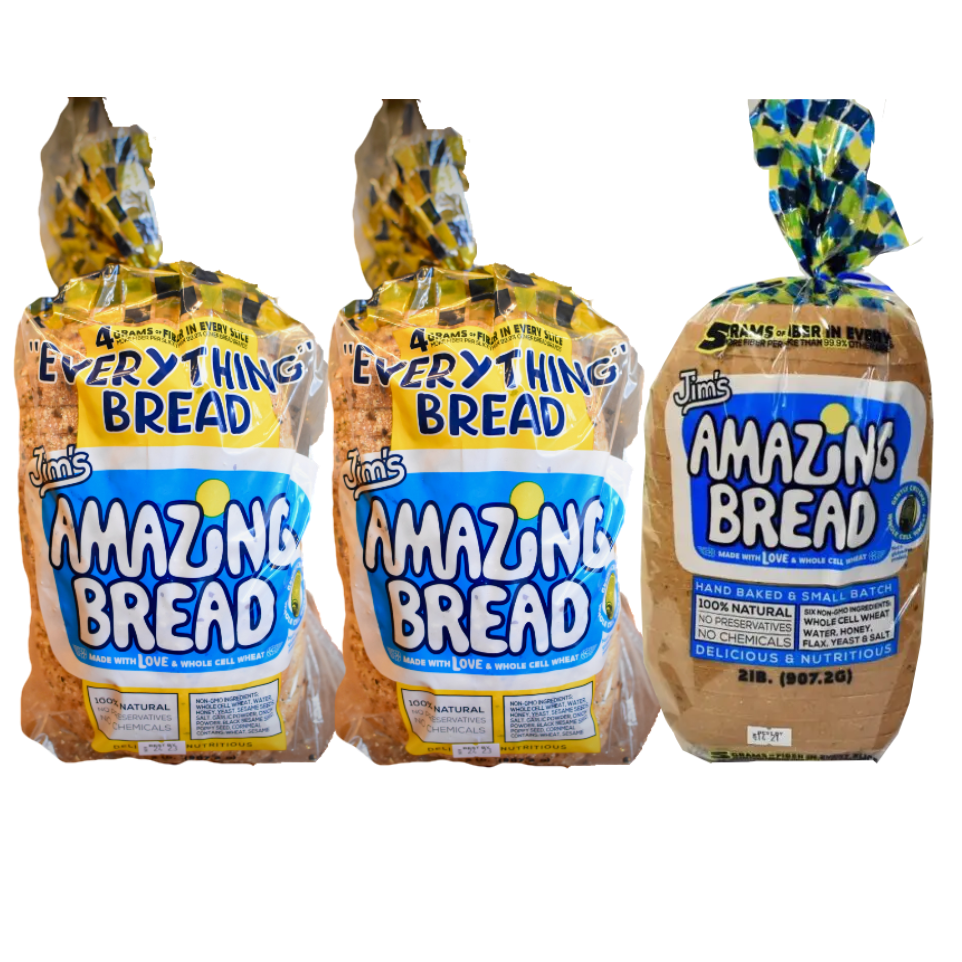 Everything Bread Combo - 2 Everything and 1 Plain Whole Cell Wheat