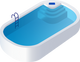 Hydrosphere Series Rectangle with 2' Radius Pool
