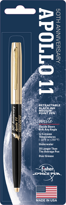 Apollo 11 50th Anniversary Brass Cap Retractable Space Pen