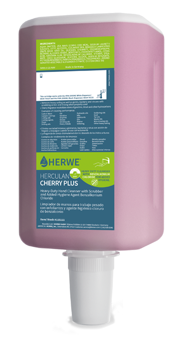 HERCULAN CHERRY PLUS Heavy-duty Antibacterial Hand Soap, 2000ml; 4 bottles/cs. - Unisan Direct