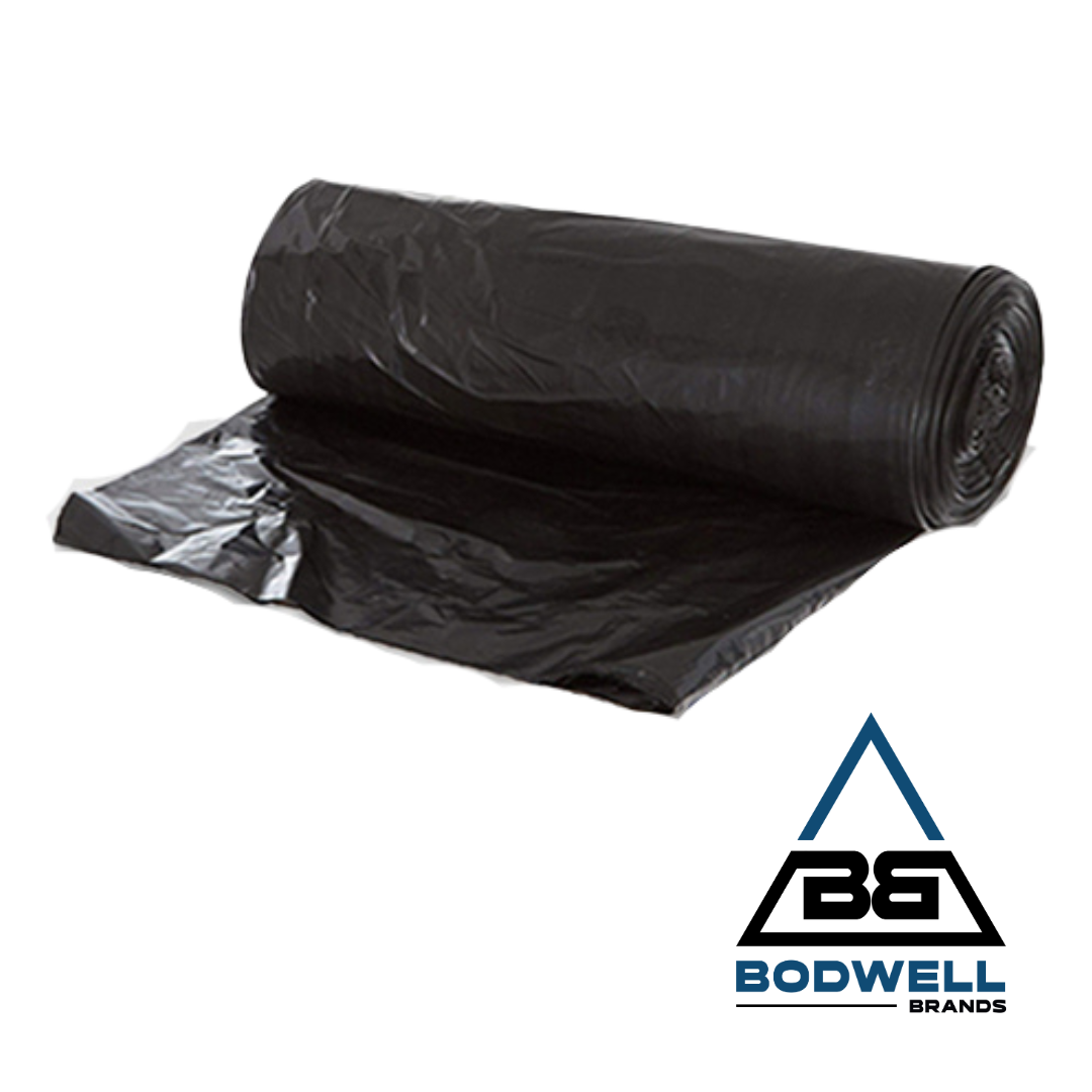Bodwell Heavy Duty Can Liner, 60 Gallon, 38 x 58, 1.5EQ, Black 100/case ...