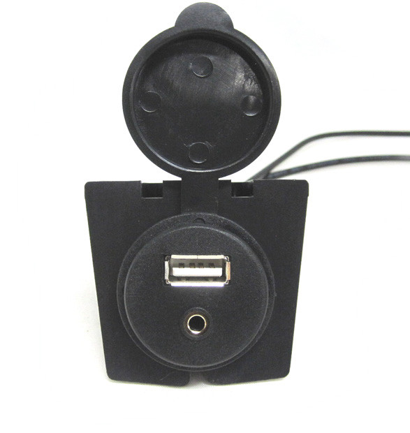 USB 3.5 mm Panel or Underdash Mount Extension Kit Weatherproof Lid ...