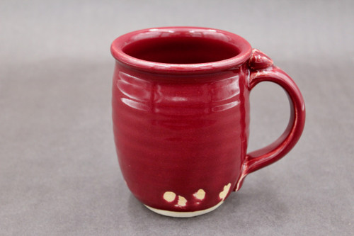 Ruby Red Mug, roughly 14-16oz. size (SK8112) - Cherrico Pottery, LLC