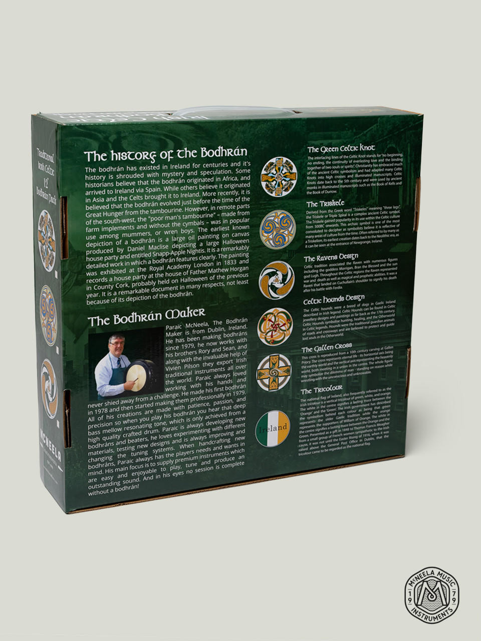 Celtic Bodhrans With Hounds Design | Mcneela Music