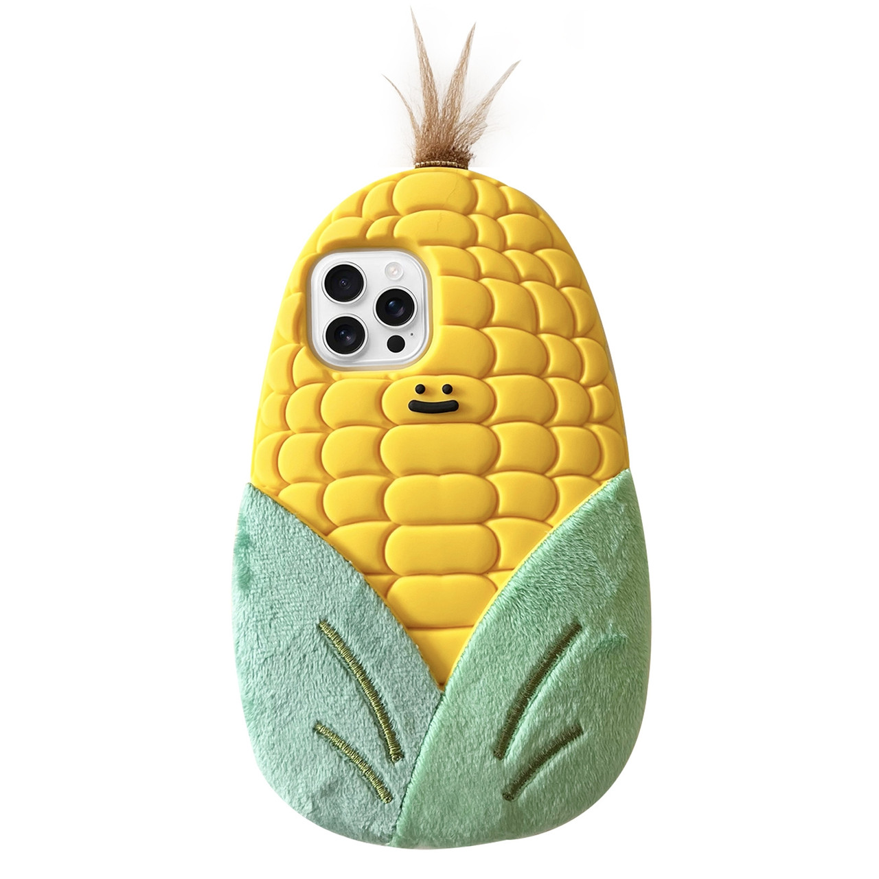 iPhone 16 Pro Cartoon 3D Corn Silicone Phone Case