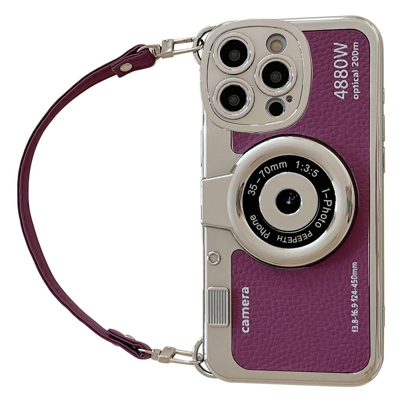 iPhone 15 Pro Camera Style Phone Case - Purple