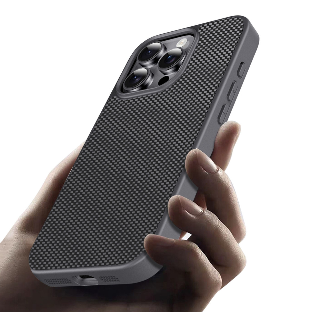 iPhone 13 Pro Max Pita Series TPU + PC Texture Phone Case - Black