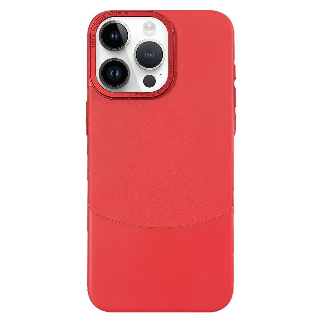 iPhone 13 Pro Max Napa Texture PC + Leather Phone Case - Red