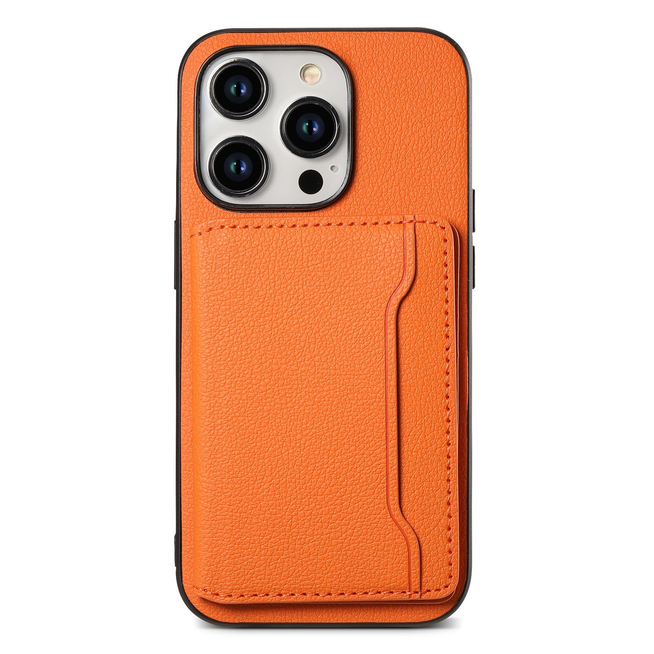 iPhone 13 Pro Calf Texture Card Bag Design Full Coverage Phone Case ...