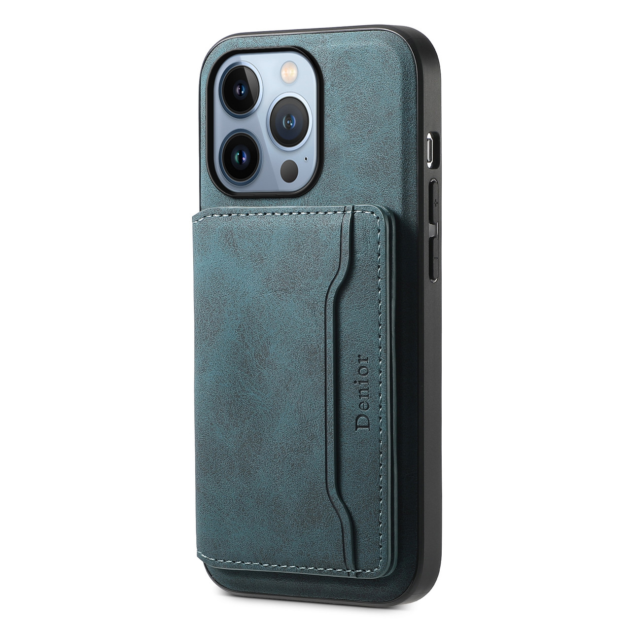 iPhone 13 Pro Denior D13 Retro Texture Leather MagSafe Card Bag Phone ...