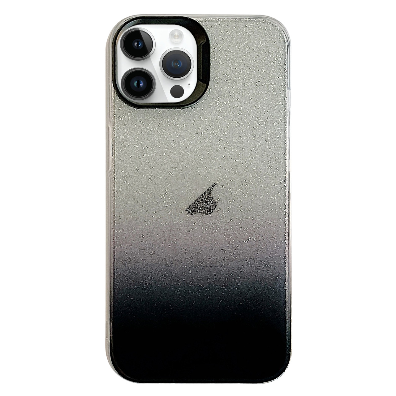 iPhone 13 Pro Double Sided IMD Gradient Glitter PC Phone Case - Black