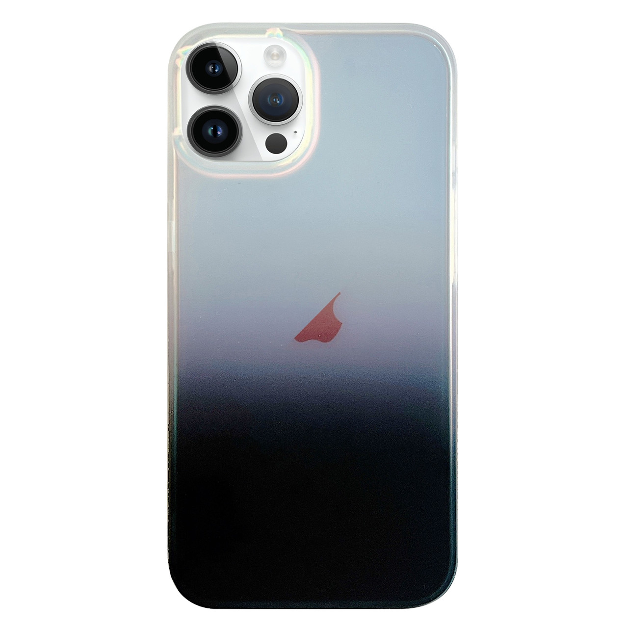iPhone 13 Pro Double Sided IMD Laser Gradient PC Phone Case - Black
