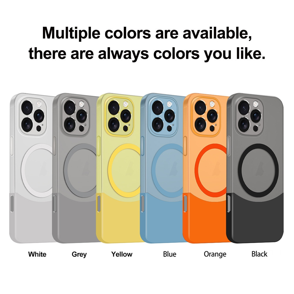iPhone 13 Pro Dual Color Stitching MagSafe Magnetic PC Phone Case - Grey