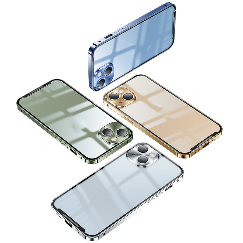 iPhone 13 Pro Frosted Metal Phone Case - Silver