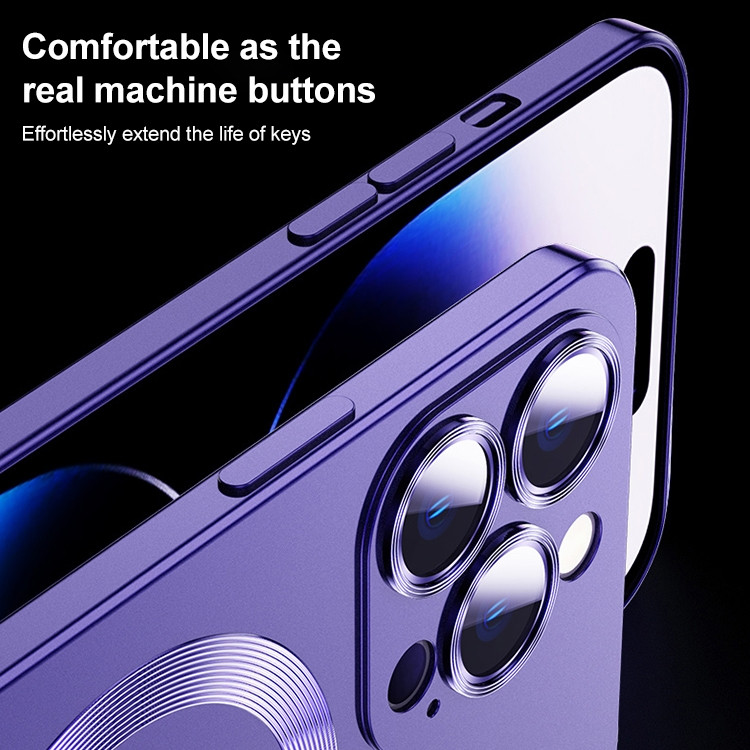 iPhone 13 Pro Liquid Lens Protector Magsafe Phone Case - Navy Blue