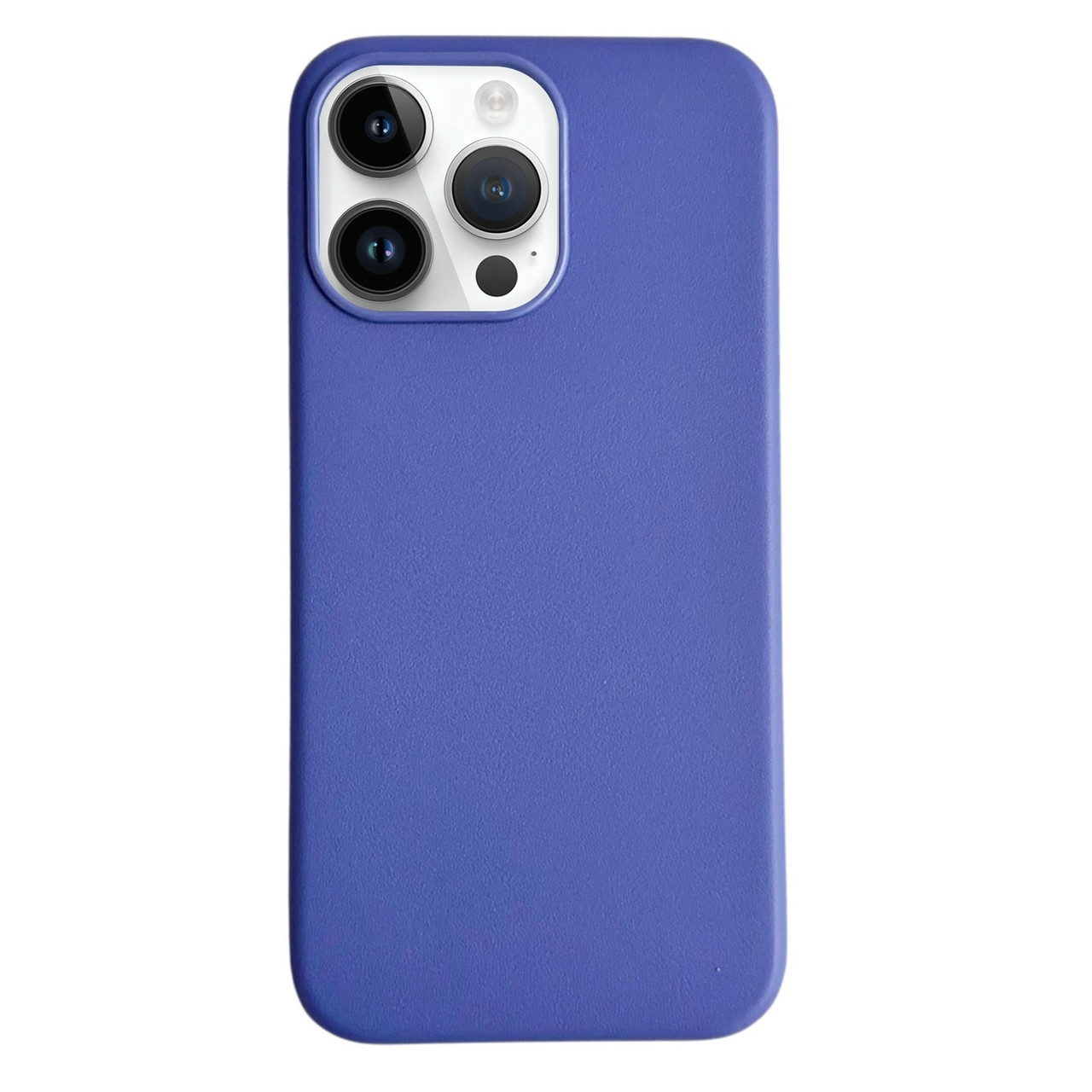 iPhone 13 Pro Pure Color Leather Magsafe Magnetic Phone Case - Blue