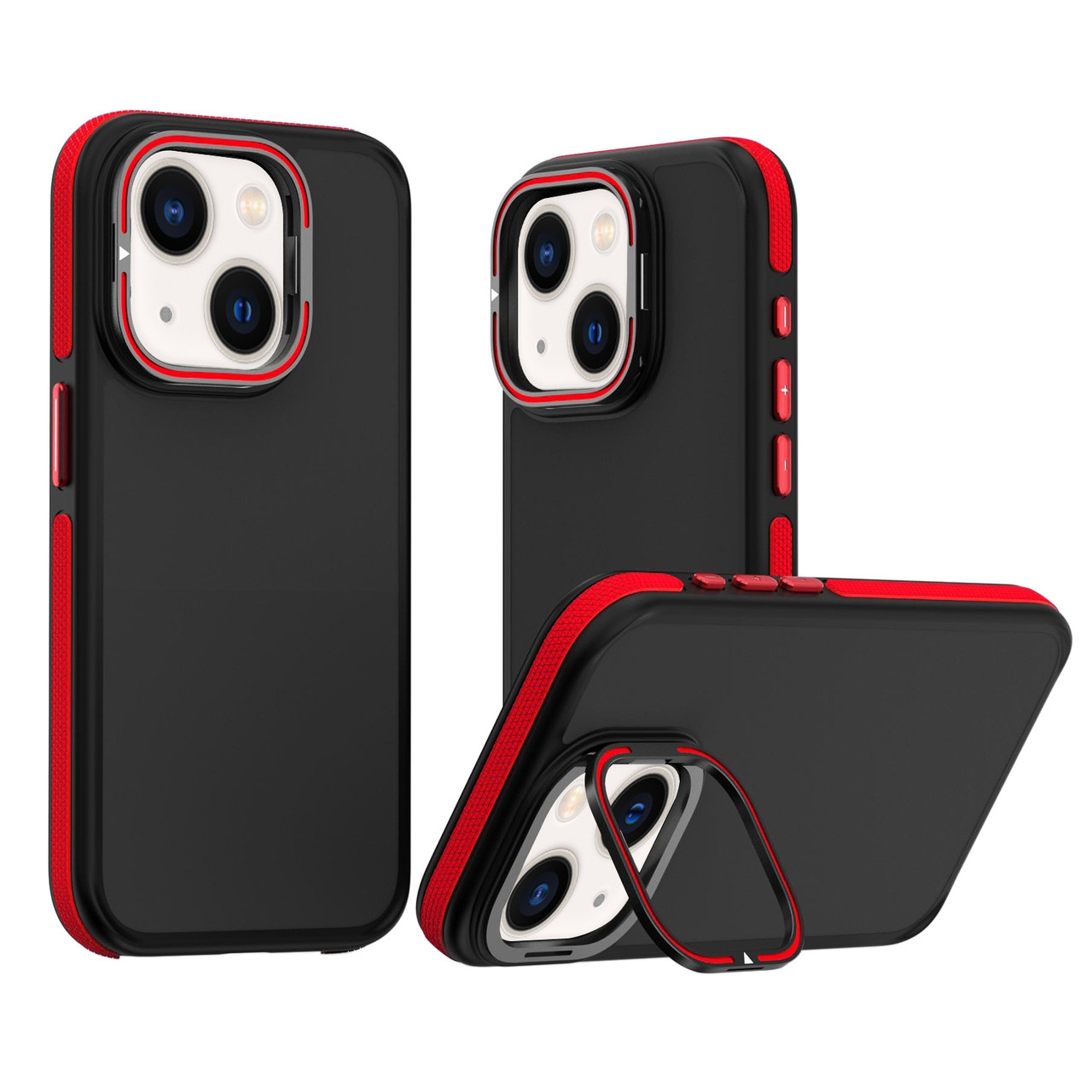 iPhone 13 Dual-Color Shockproof TPU Phone Case - Red