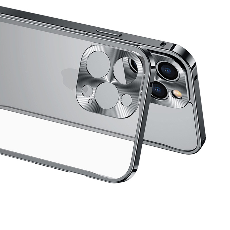 iPhone 13 Metal Frame Frosted Case - Black