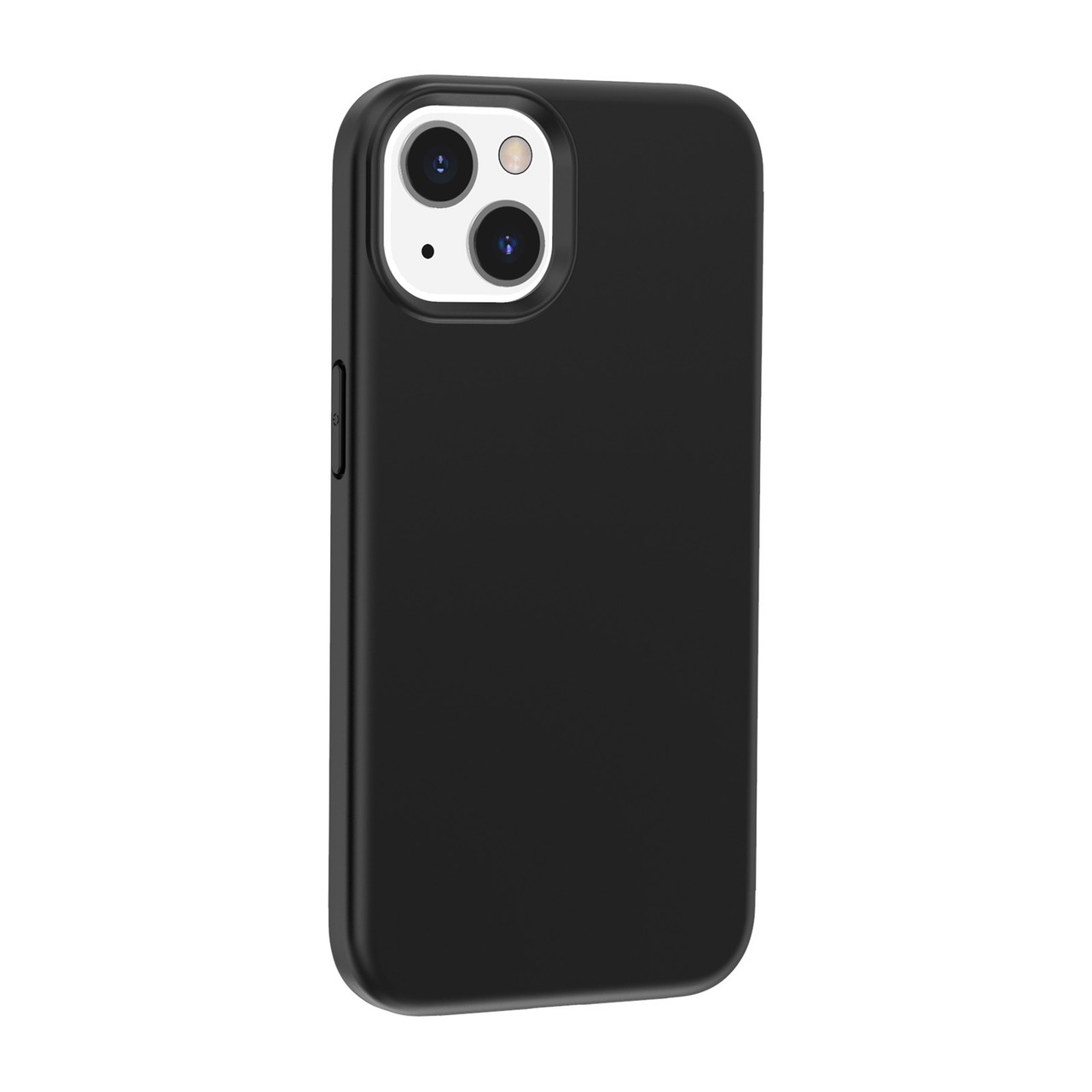 iPhone 13 Rubber Oil Surface Phone Case - Black