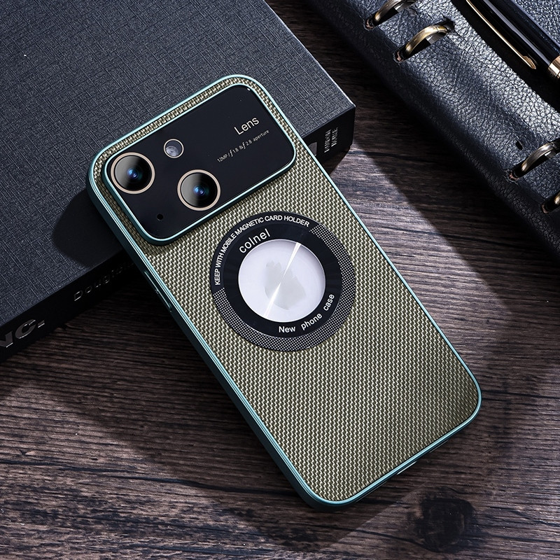 iPhone 13 View Window Magsafe PC Phone Case - Green