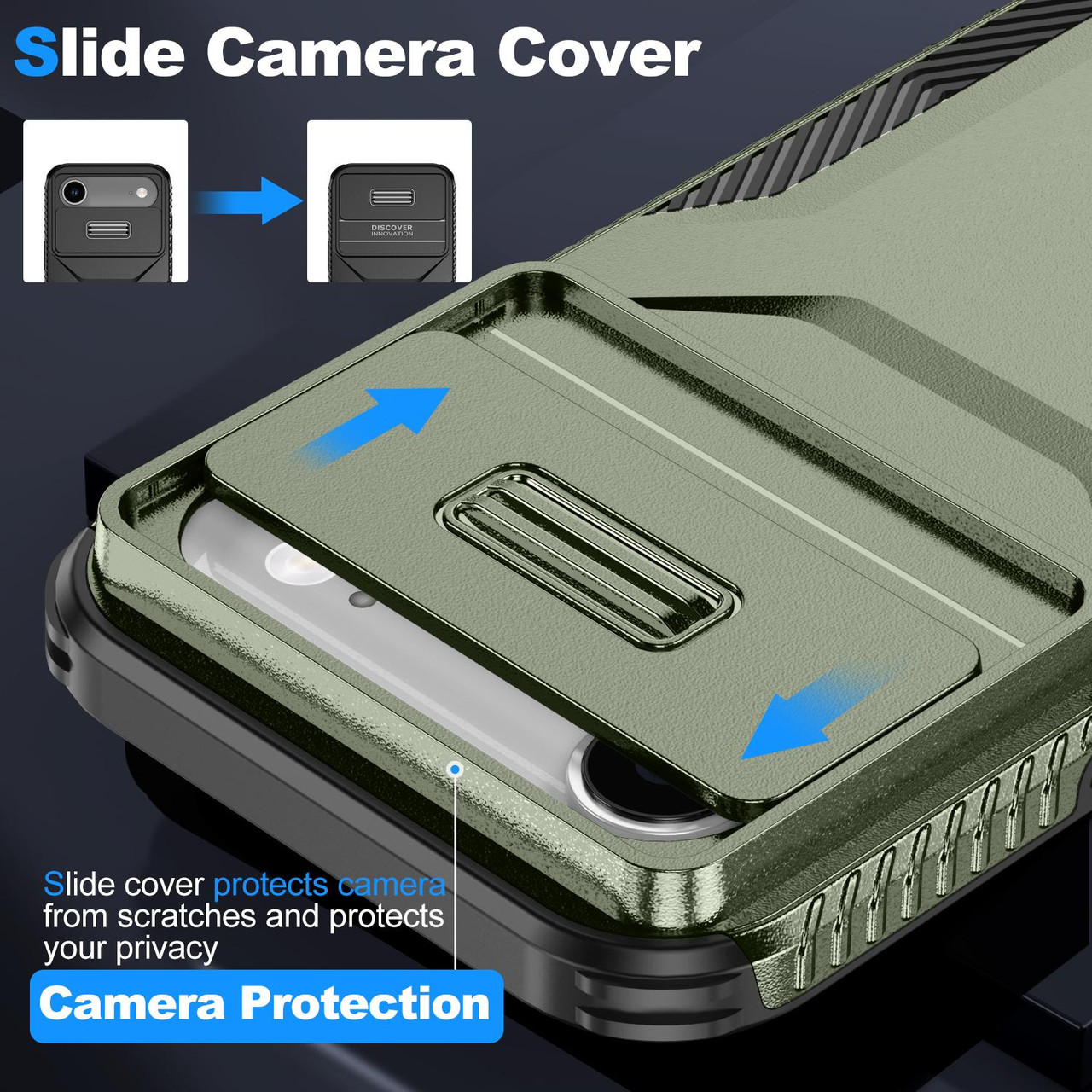 iPhone 17 Air Sliding Camshield Phone Case - Alpine Green