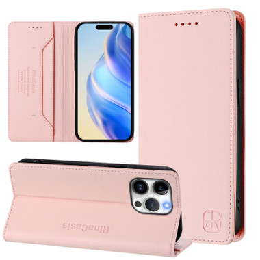 iPhone 13 Pro Max RC01 Dual-Folded Magnetic Suction RFID Leather Phone ...