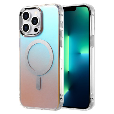 iPhone 13 Pro Silver Sand Series MagSafe IMD Phone Case - Green