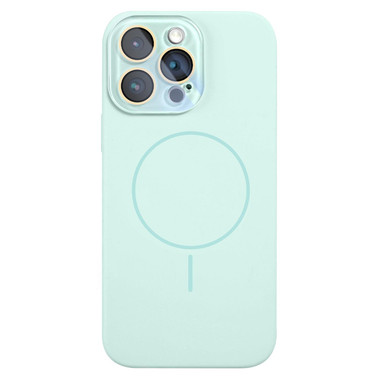 iPhone 13 Pro Thin Circle MagSafe Liquid Silicone Phone Case - Emerald ...