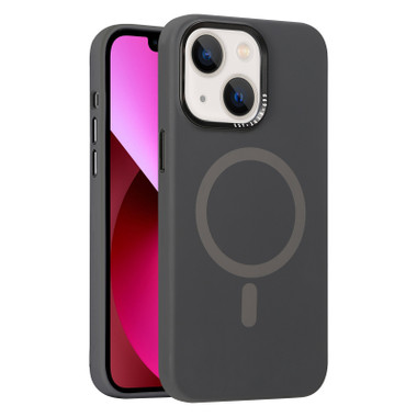 iPhone 13 Metal Lens Frame Liquid Silicone MagSafe Phone Case ...