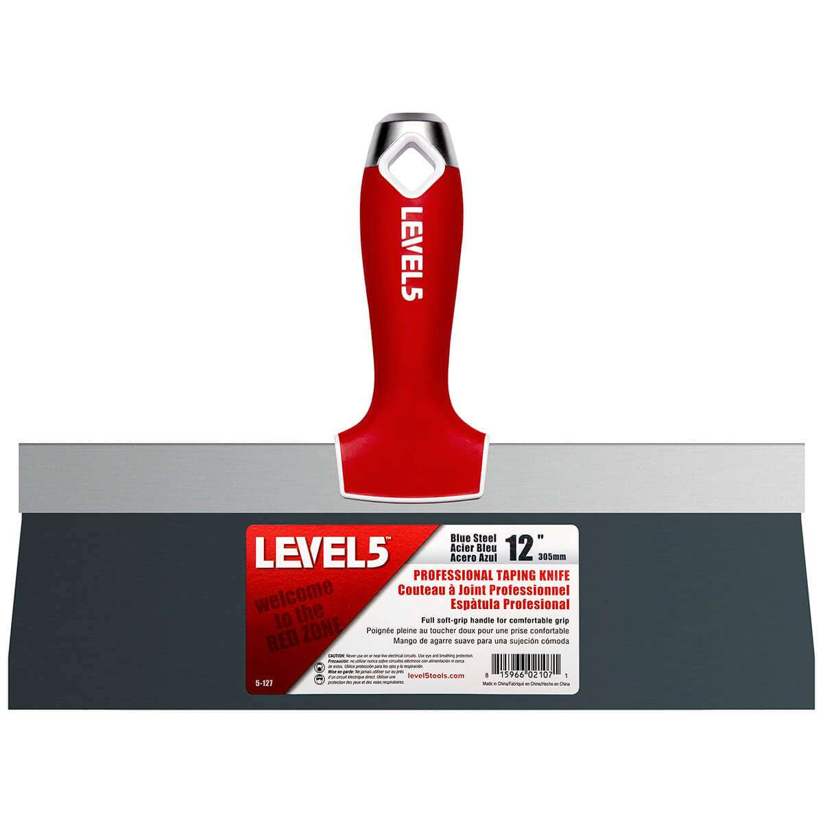 12" Blue Steel Drywall Taping Knife with Flex | LEVEL5