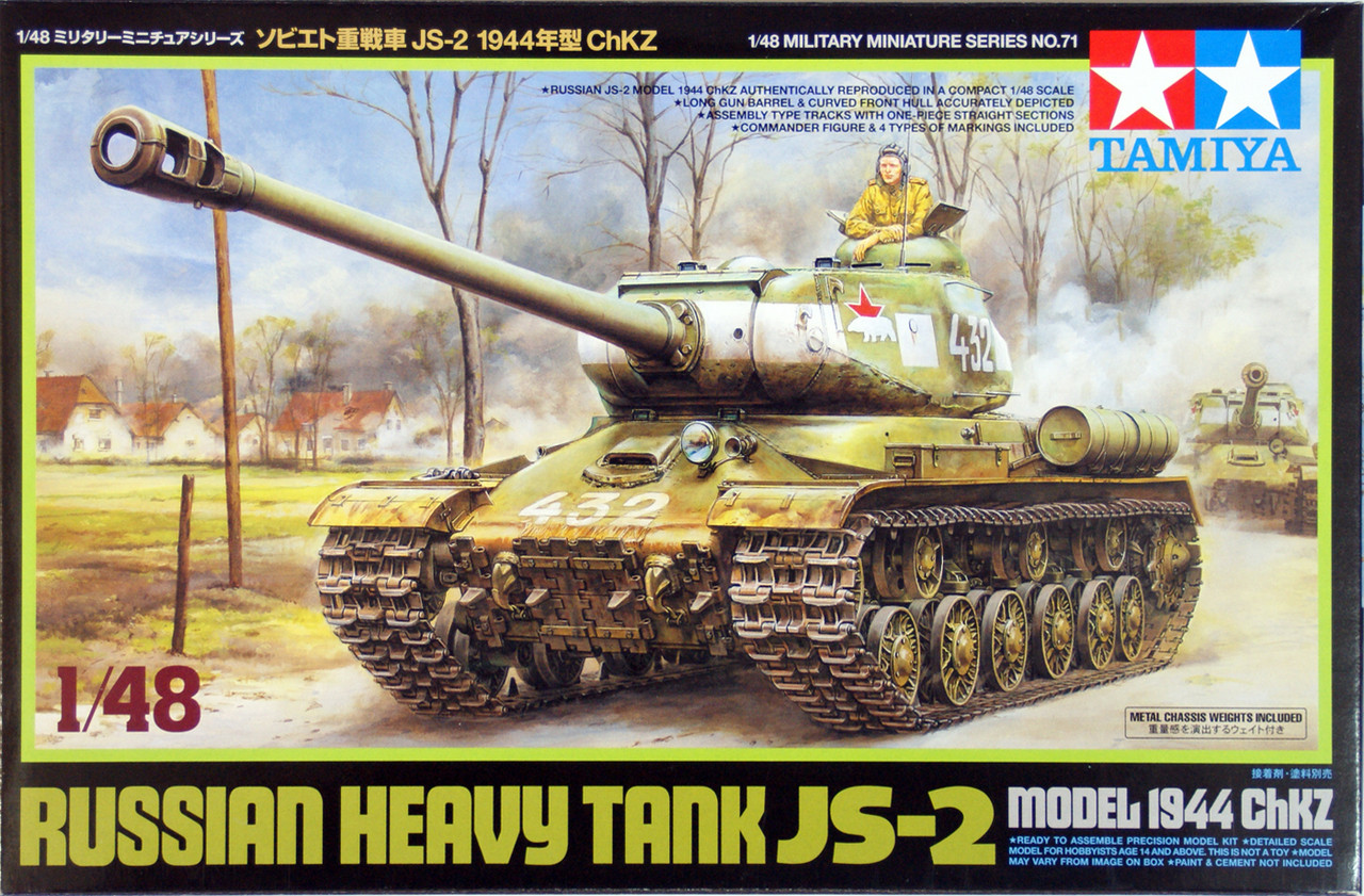 Tamiya 32571 Russian Heavy Tank JS-2 Model 1944 ChKZ 1/48 Scale Kit ...