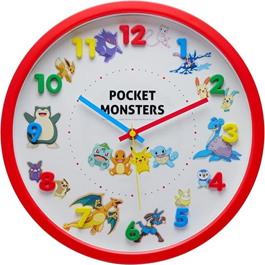 Pokemon Round Alarm Clock Grey