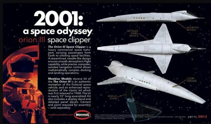 2001: A Space Odyssey 1/160 Orion Space Clipper Plastic Model