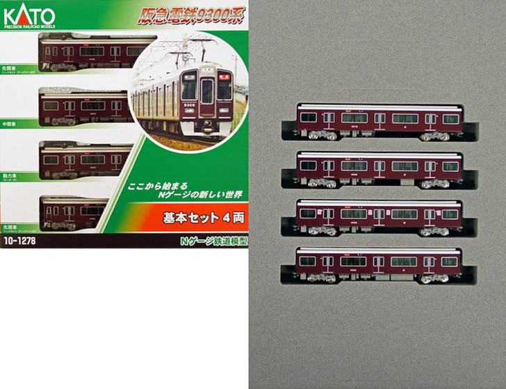 Kato 10 1278 Hankyu Railway Series 9300 4 Cars Set N Scale kato-10-1278-hankyu-railway-series-9300-4-cars-set-n-scale