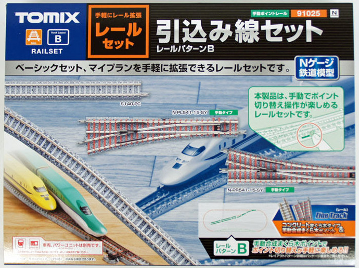Tomix 91025 Fine Track Rail Set Sidetrack Set (Track Layout Pattern B ...