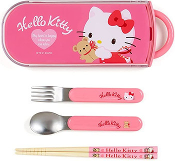Lunch Trio Set (Fork, Spoon, Chopsticks) Hello Kitty