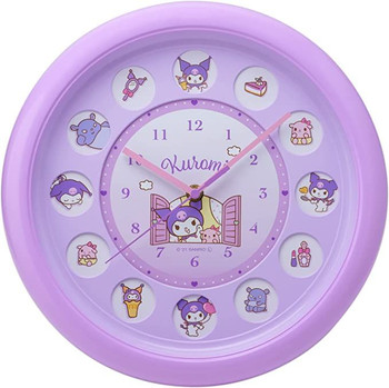 Sanrio Round Wall Clock - Kuromi