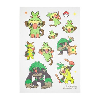 Pokemon Center Original irodo Fabric Transfer Sticker - Grookey ...