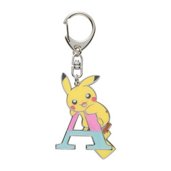 Alphabet Keychain Pikachu A