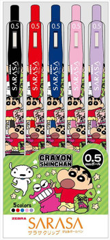 Color Ballpoint Pen Set of 5 Crayon Shin-chan SARASA 0.5mm