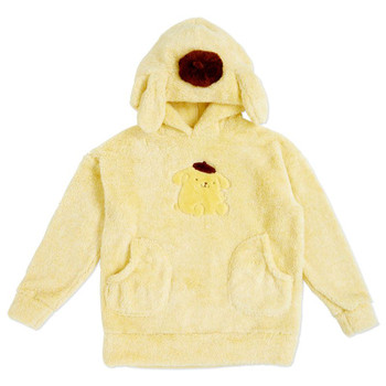 Fluffy Hoodie Pom Pom Purin