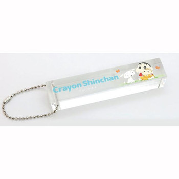 Hotel Key Shaped Keychain Crayon Shin-chan and Shiro
