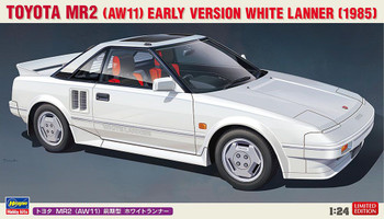 1/24 Toyota MR2 (AW11) Early Model White Runner Plastic Model