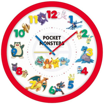 Wall Clock - Pokemon Characters (Red)