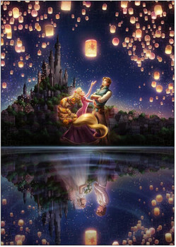 Jigsaw Puzzle Disney Tangled Lake Surface Reflection of the Future (300 ...